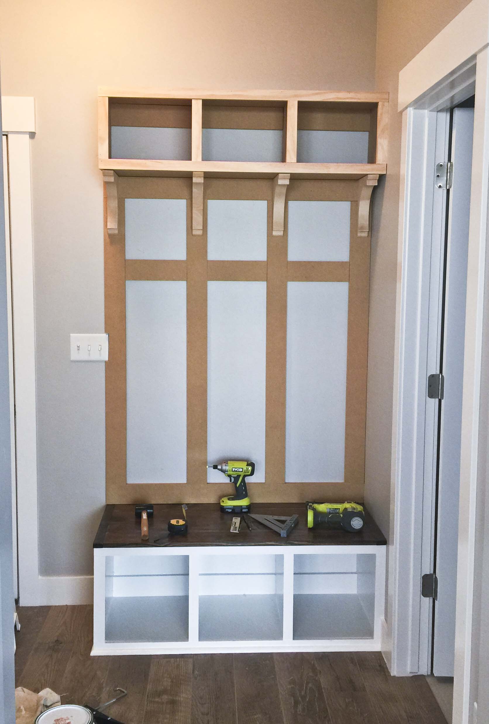 DIY Mudroom Bench Part 2 HoneyBear Lane