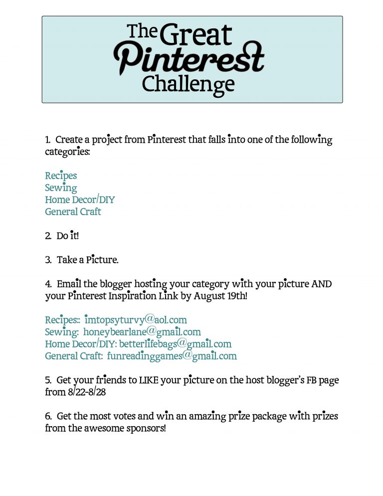 The Great Pinterest Challenge - Honeybear Lane