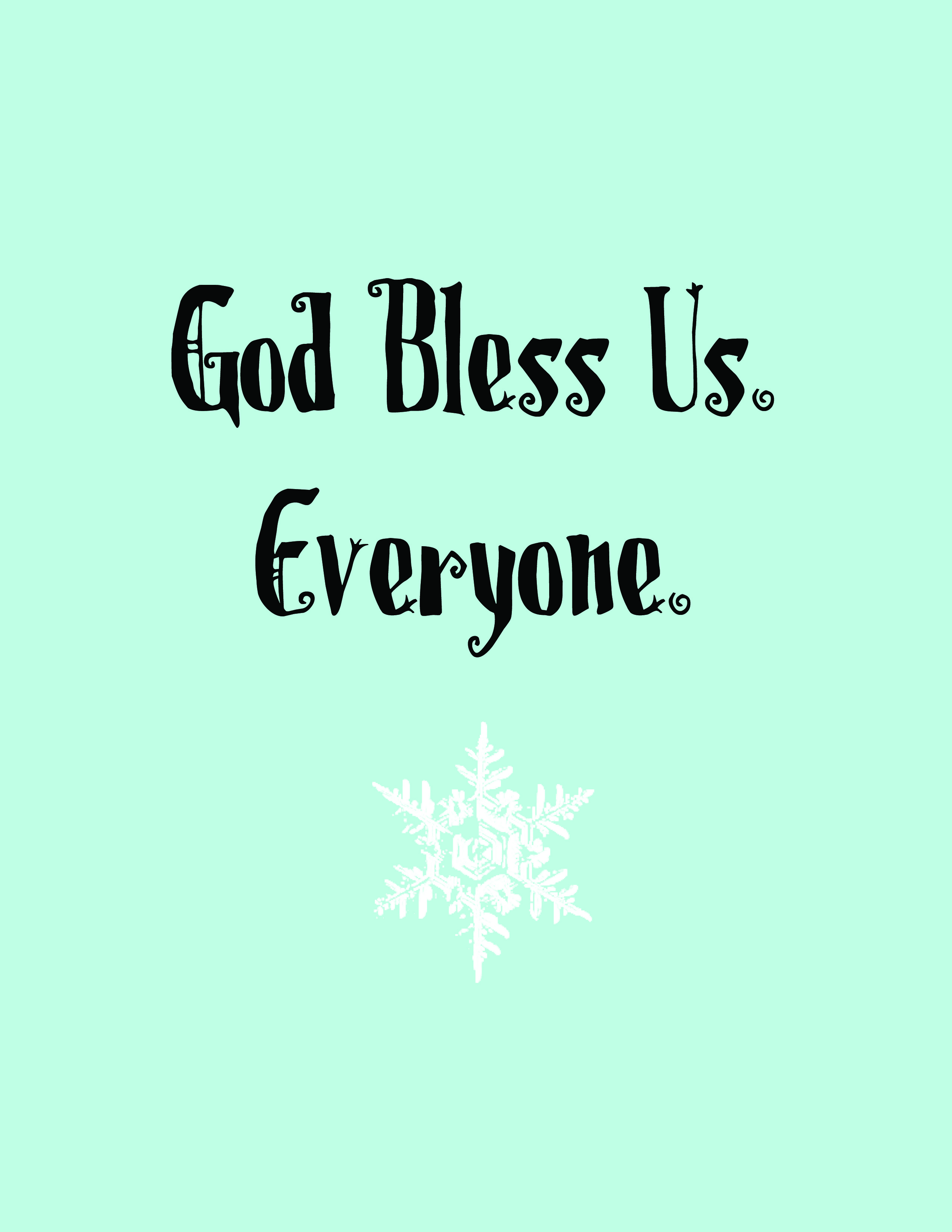 god bless us printable - Honeybear Lane