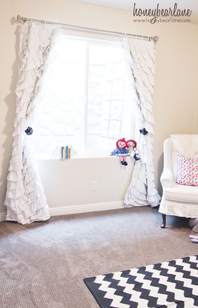 How to Make Ruffled Curtains - Honeybear Lane