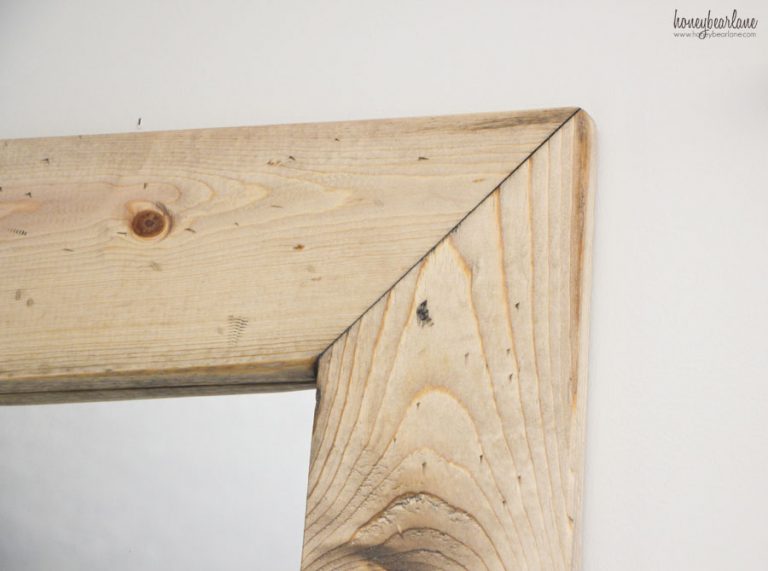 DIY Reclaimed Wood Mirror - Honeybear Lane