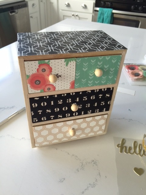 Decoupage Mini Chest of Drawers - Honeybear Lane
