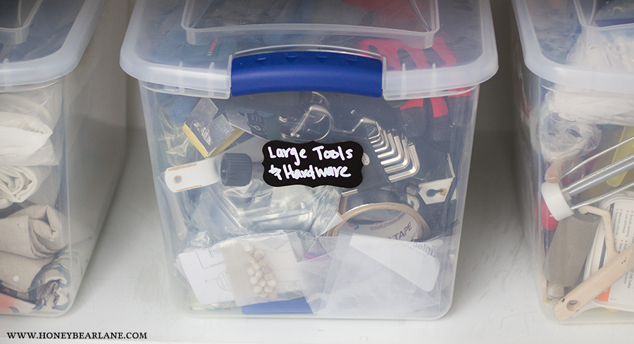 Organized Tool Closet - Honeybear Lane