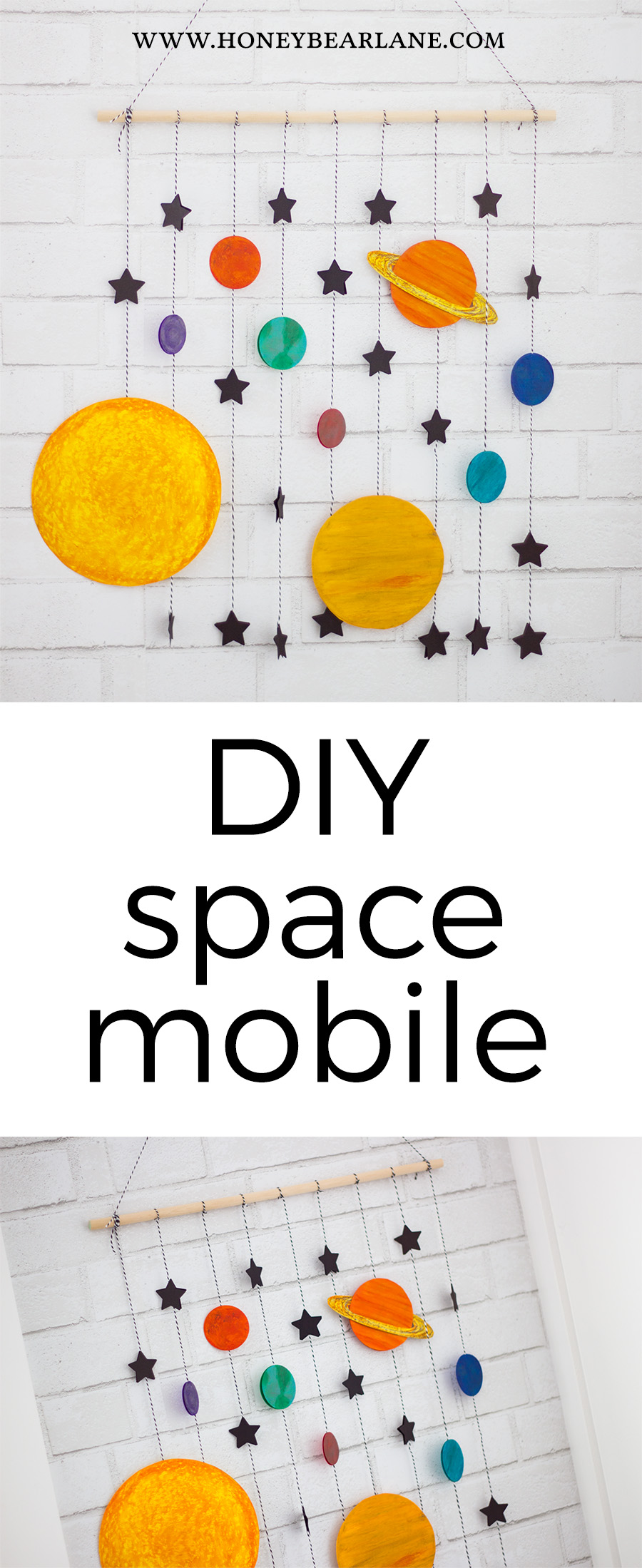 DIY Space Mobile Craft - Honeybear Lane