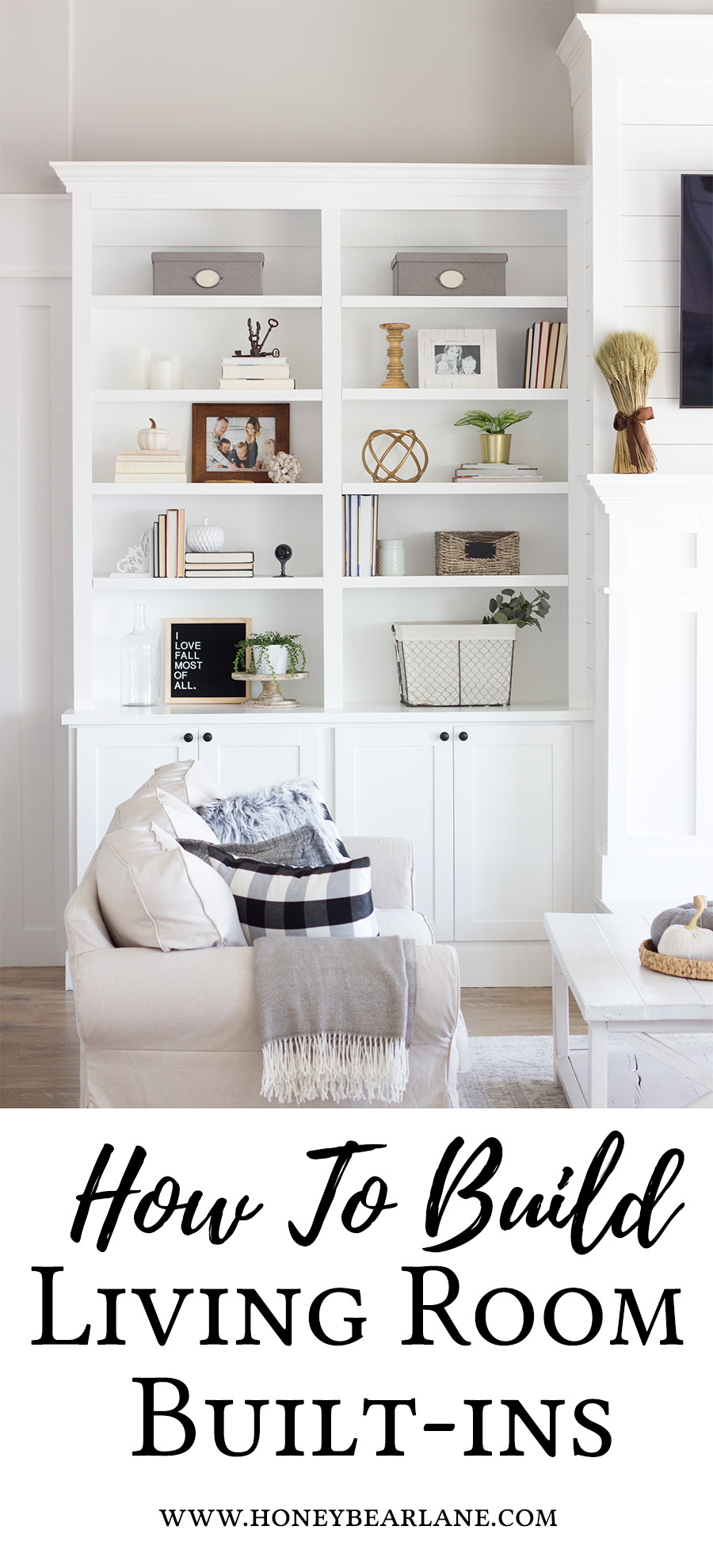 DIY Built Ins Reveal - Honeybear Lane