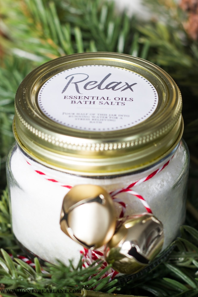 DIY Relaxing Bath Salts Gift - Honeybear Lane