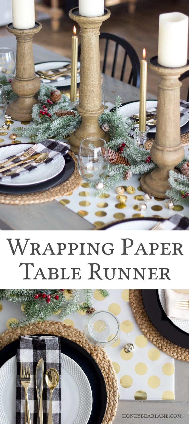 Easy Wrapping Paper Table Runner - Honeybear Lane