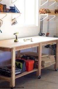 Two Hour DIY Workbench (Free Plans!) - Honeybear Lane