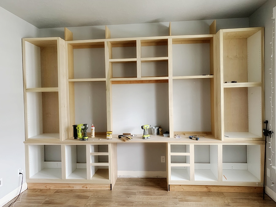 My Gorgeous DIY Office Built ins Reveal - Honeybear Lane