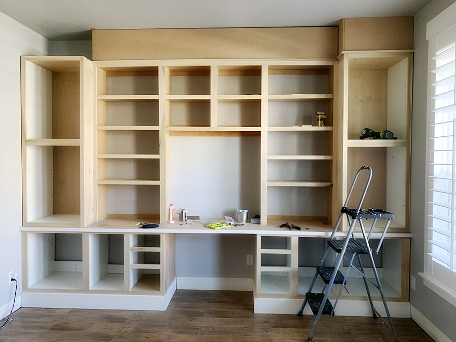 My Gorgeous DIY Office Built ins Reveal - Honeybear Lane