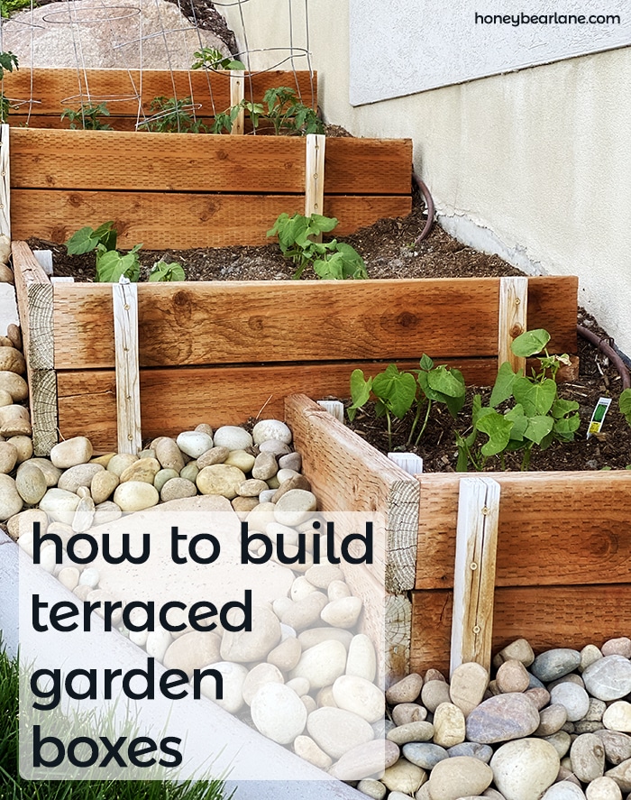 how to build terraced garden boxes - Honeybear Lane