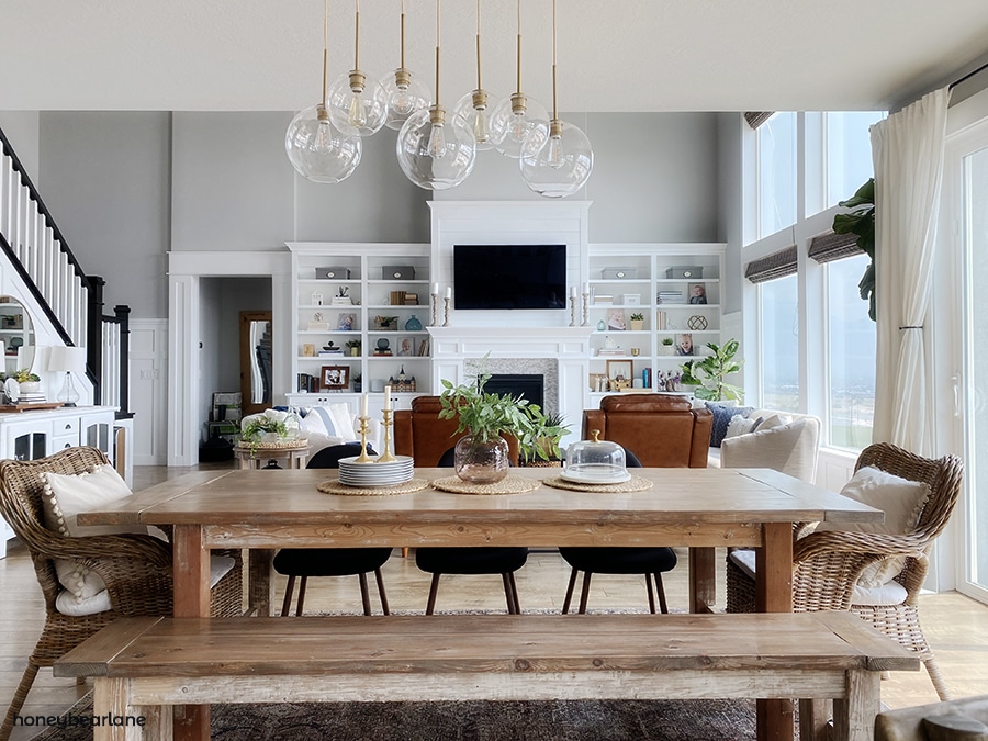 Boho Farmhouse Dining Room Makeover - Honeybear Lane
