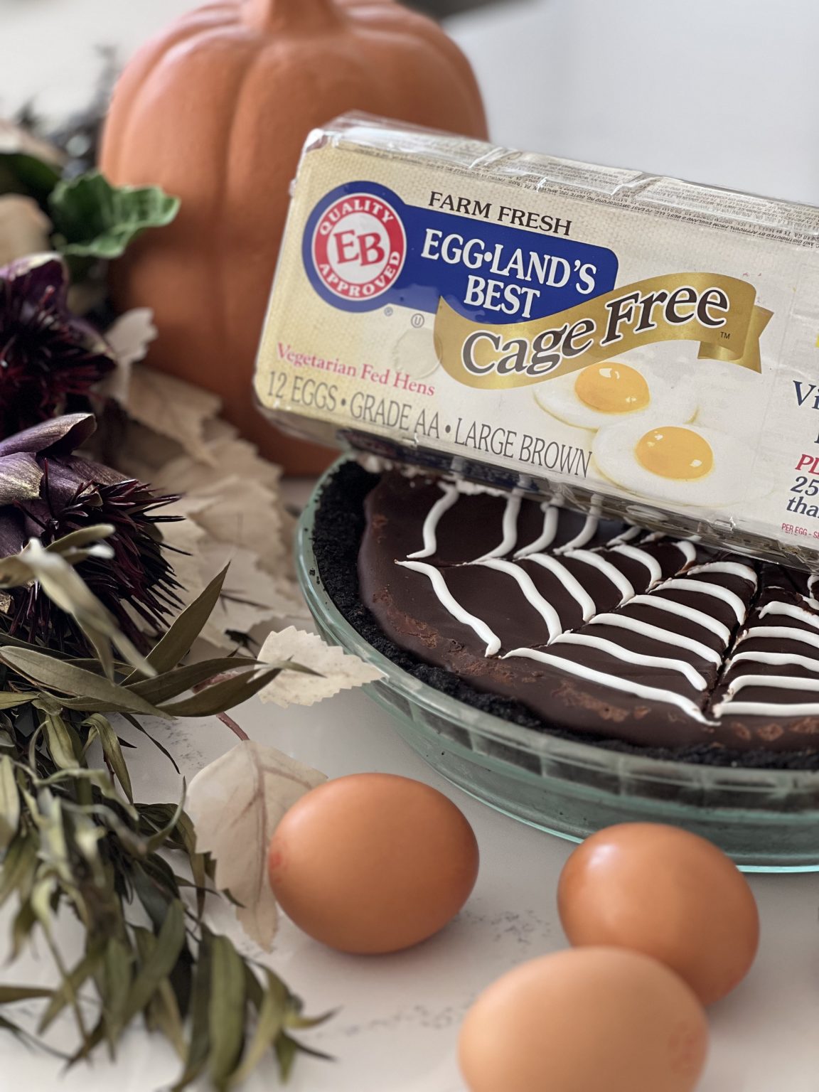 Spiderweb Triple Chocolate Pie - Honeybear Lane